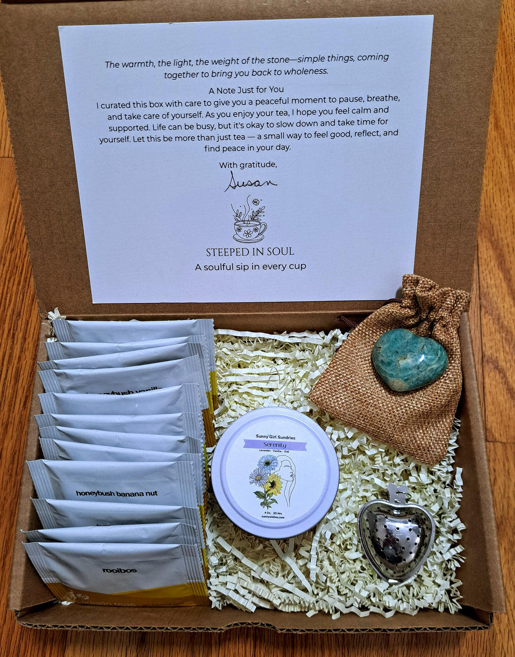 Serenity Gift Box | Soulful Self-Care Tea Set for Calm – Steeped in Soul