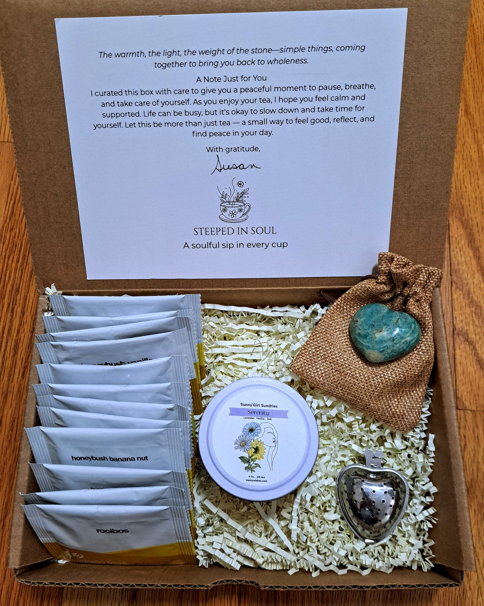 Serenity Gift Box | Soulful Self-Care Tea Set for Calm – Steeped in Soul